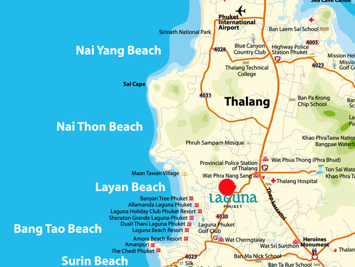 [Phuket] Center and East of the islands of Phuket…Ao Po, Thalang, Yamu ...